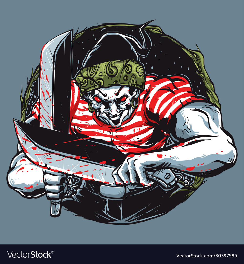 Clown Killer Royalty Free Vector Image Vectorstock