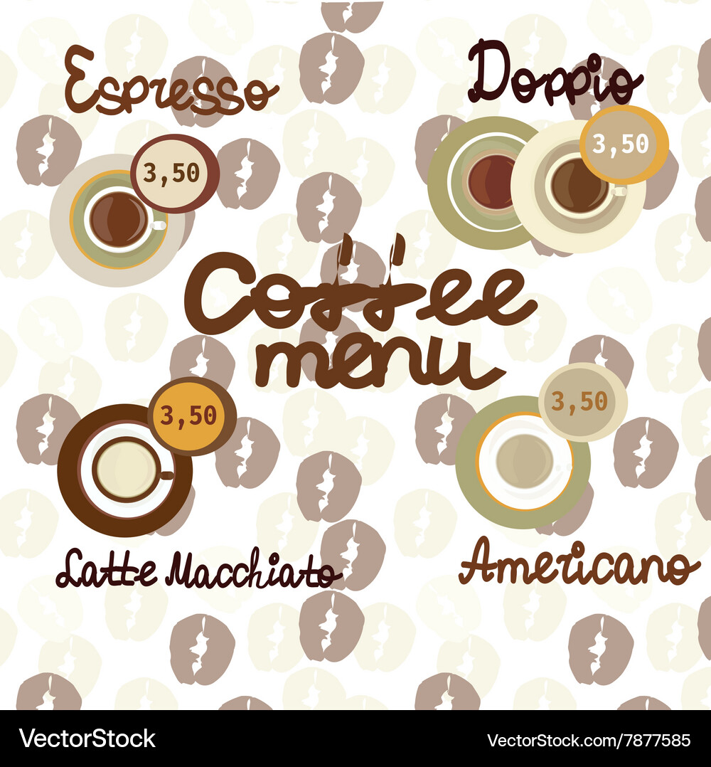 Coffee icon set menu for cafe bar shop Royalty Free Vector