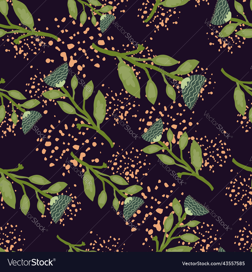 Contemporary flower seamless pattern elegant Vector Image