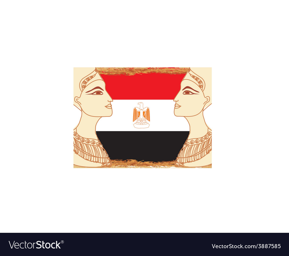 Egyptian queen cleopatra on the background Vector Image