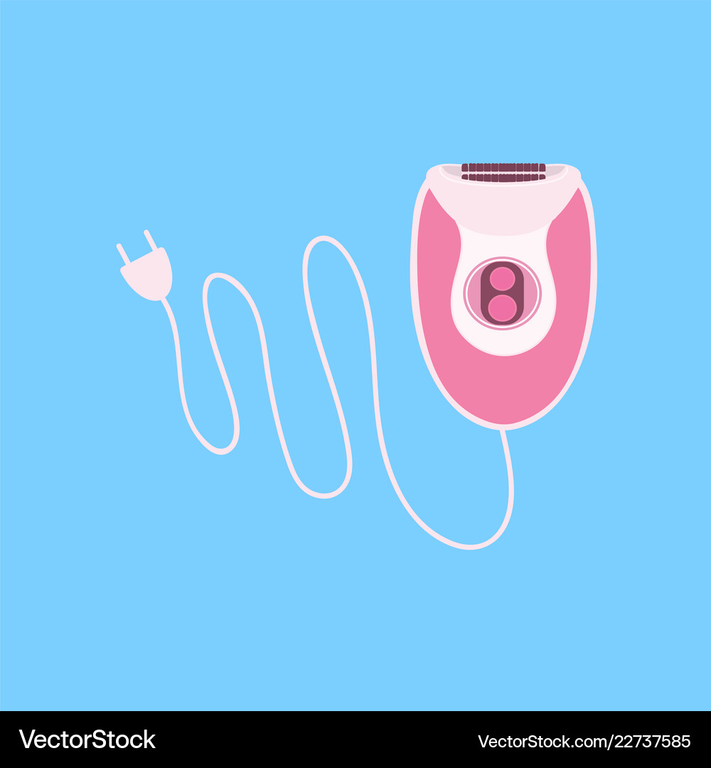 Hair removal electric epilator device Royalty Free Vector