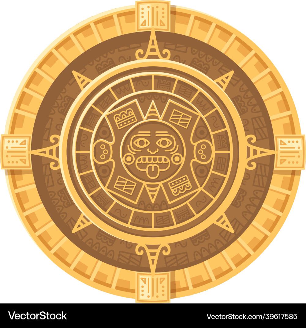 Maya calendar icon Royalty Free Vector Image - VectorStock