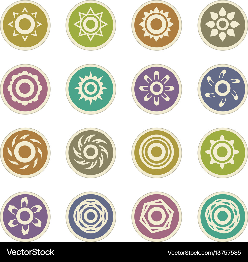 Set of sun icons Royalty Free Vector Image - VectorStock