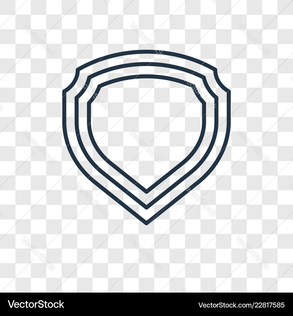 Shield concept linear icon isolated Royalty Free Vector