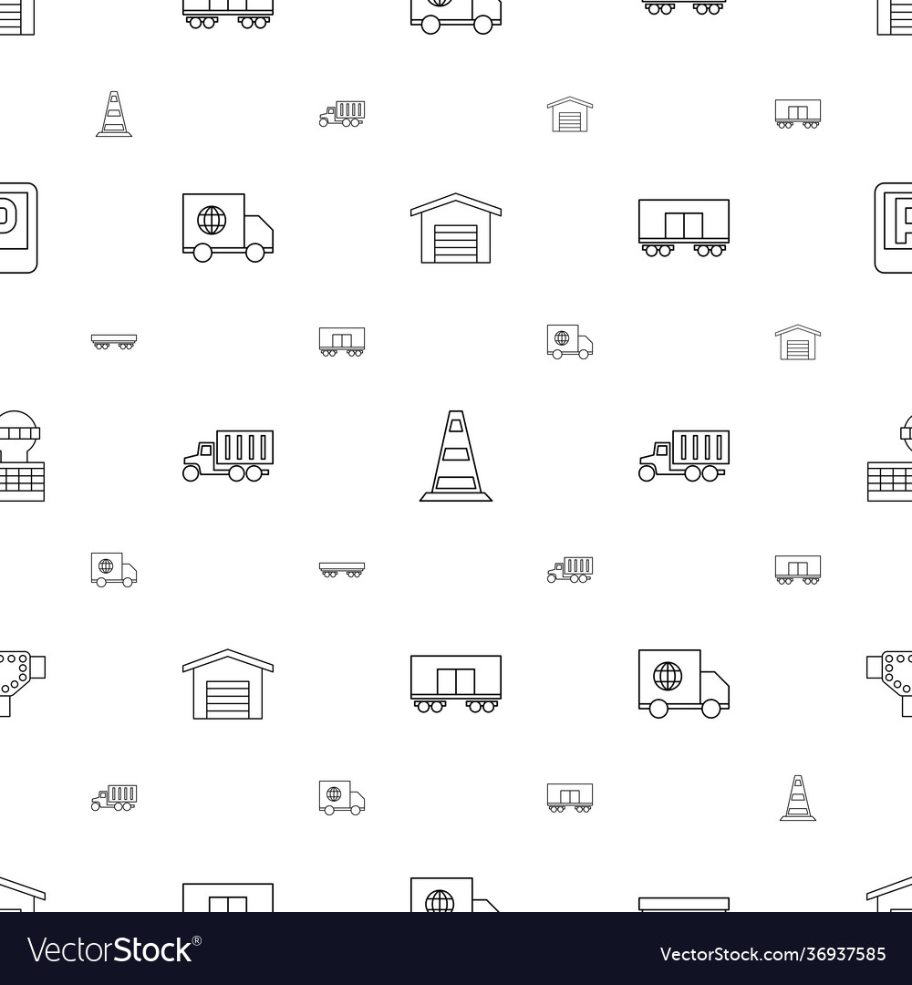 Traffic icons pattern seamless white background Vector Image