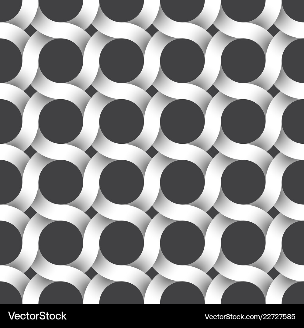 Volumetric seamless pattern of intertwined bands Vector Image