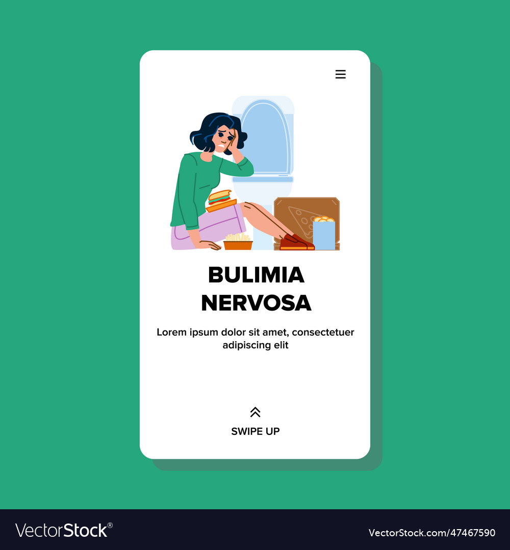 Bulimia nervosa Royalty Free Vector Image - VectorStock