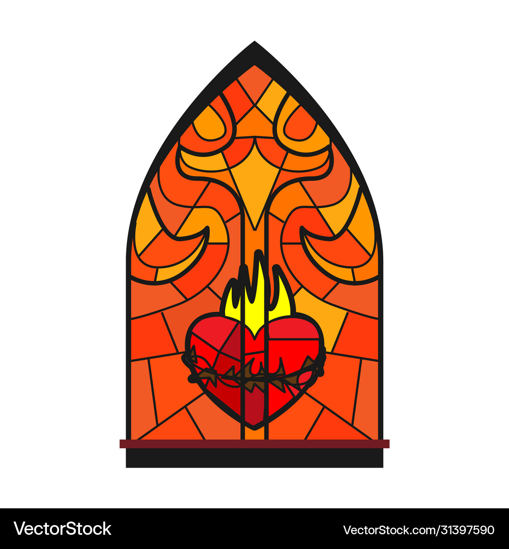 Church window iconcartoon icon Royalty Free Vector Image