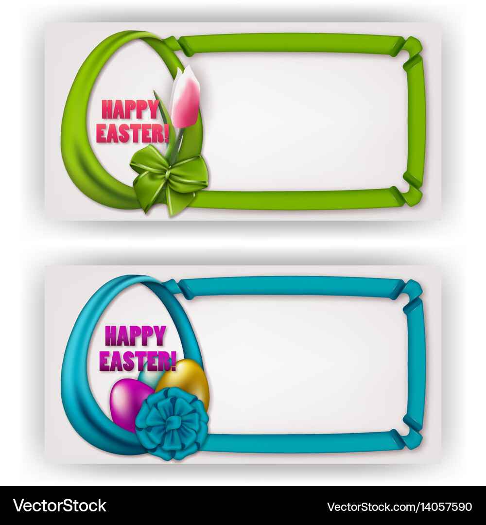 Easter egg with ribbons bow Royalty Free Vector Image