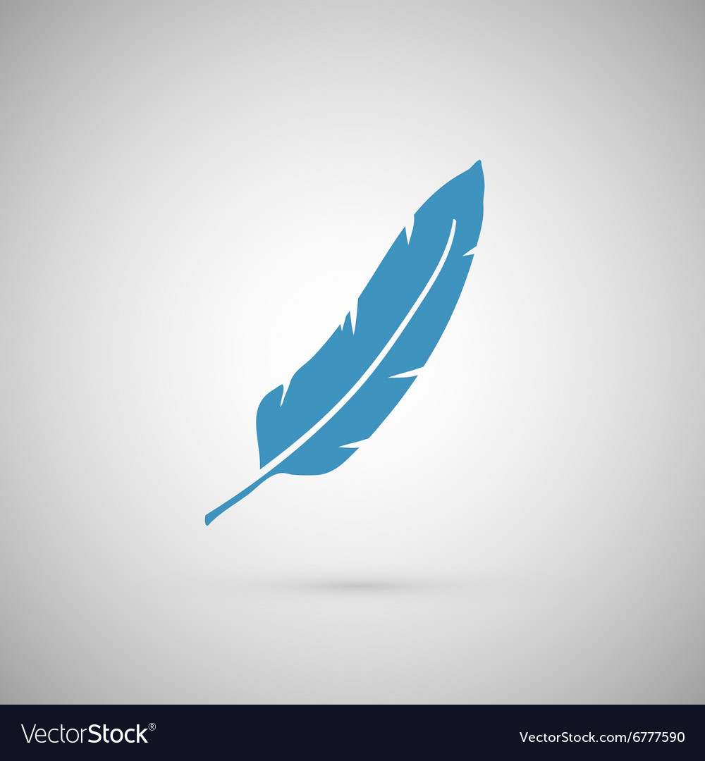Feather icons isolated on white Royalty Free Vector Image