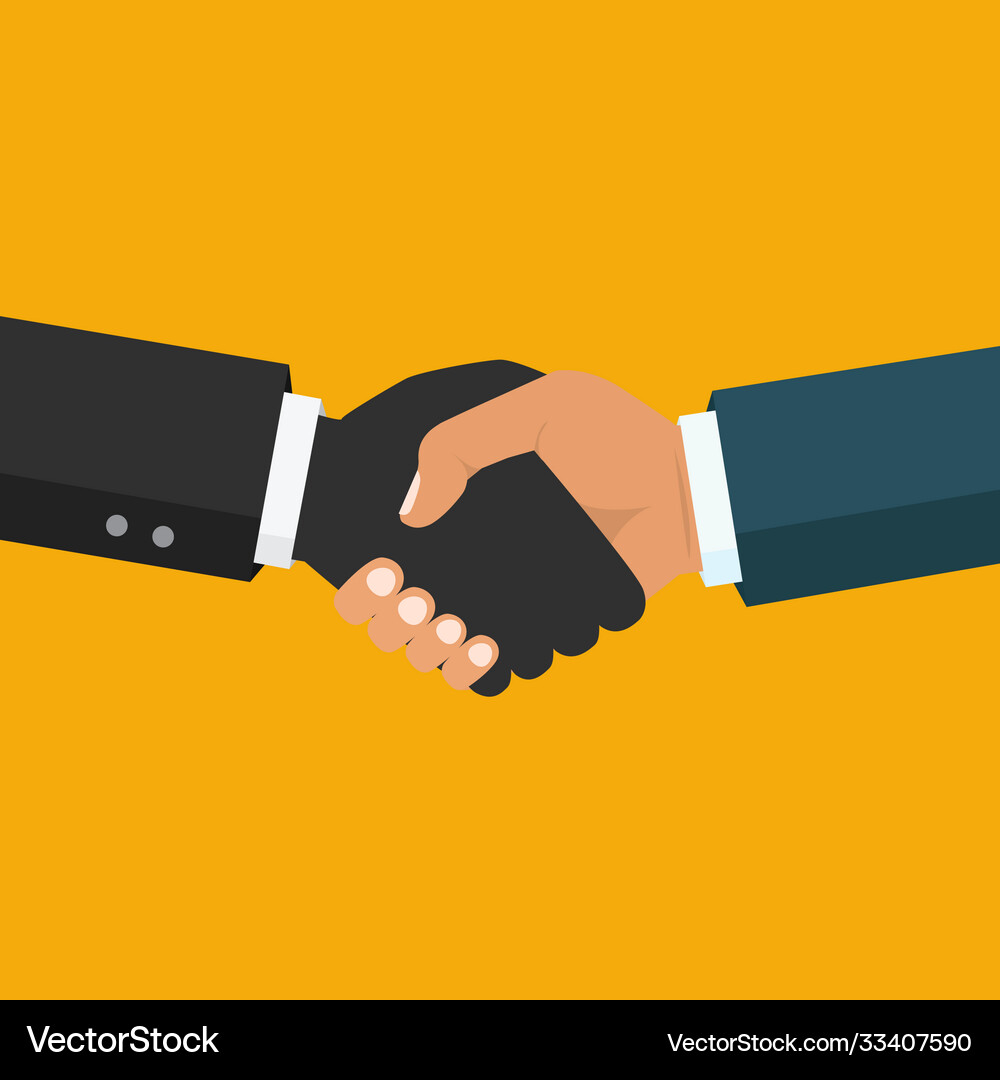 Handshake business partnership symbol success Vector Image