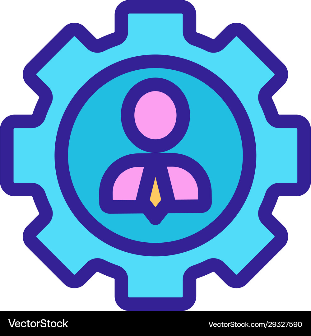 Manager icon isolated contour symbol Royalty Free Vector