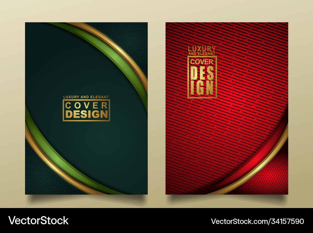 Set cover design template with luxury and elegant Vector Image