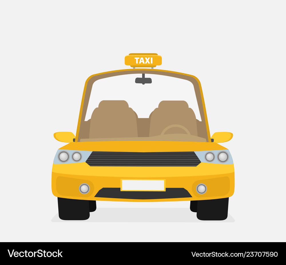 Taxi graphic design in flat style Royalty Free Vector Image