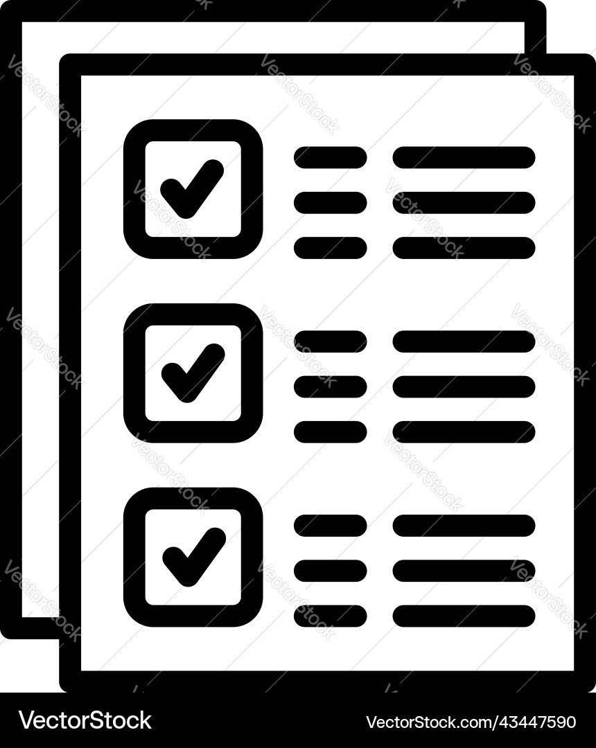 To do list icon outline private lesson Royalty Free Vector