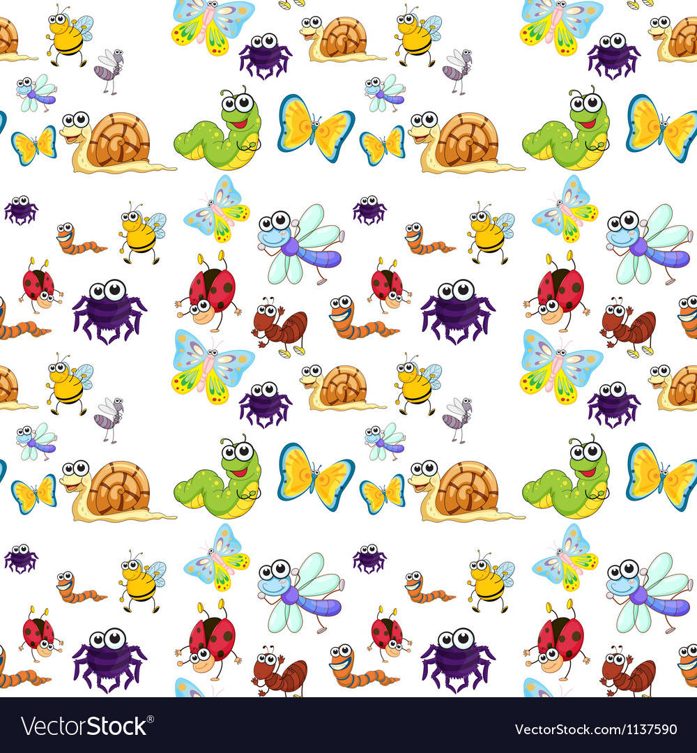Various insects Royalty Free Vector Image - VectorStock
