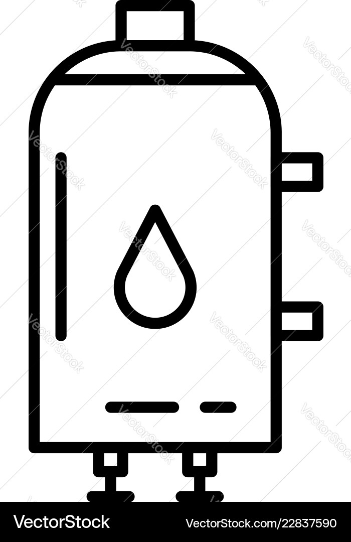 Water boiler icon outline style Royalty Free Vector Image