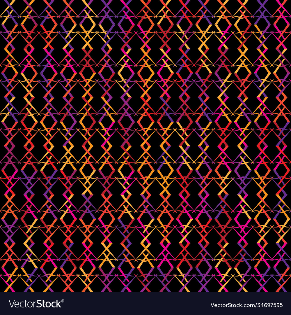 Colored pattern on black background Royalty Free Vector