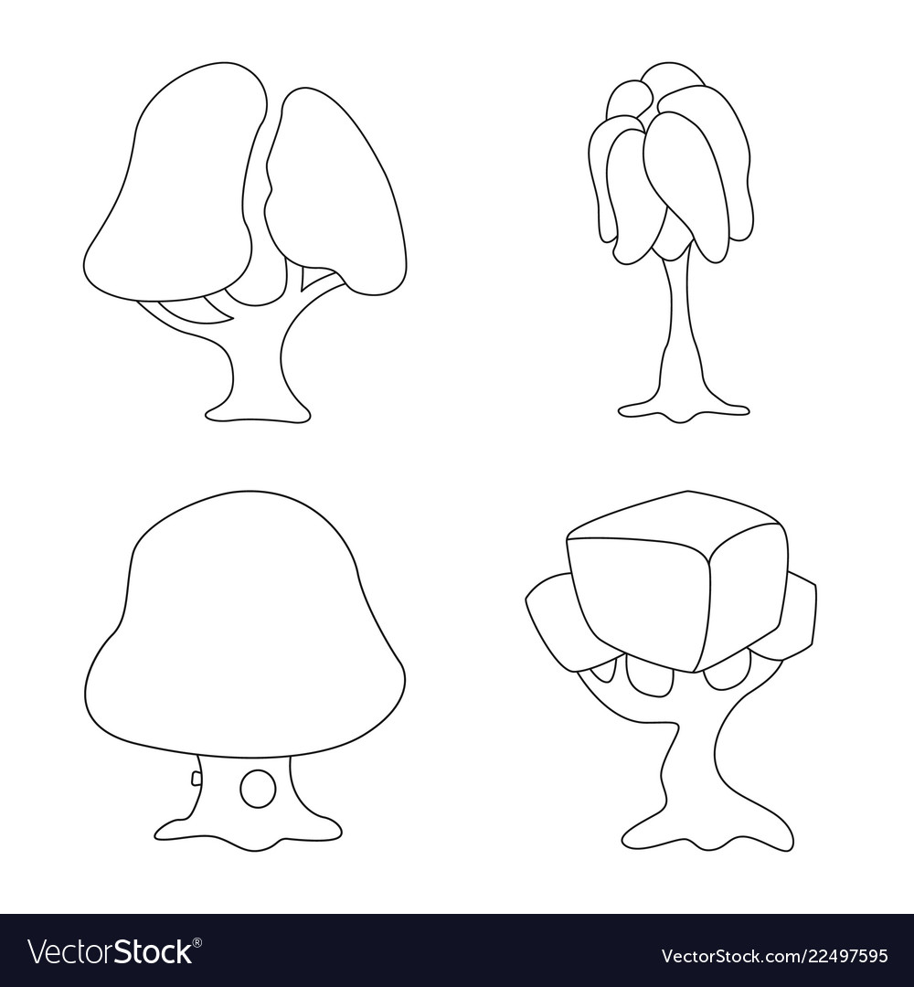 Design of tree and nature icon set Royalty Free Vector Image