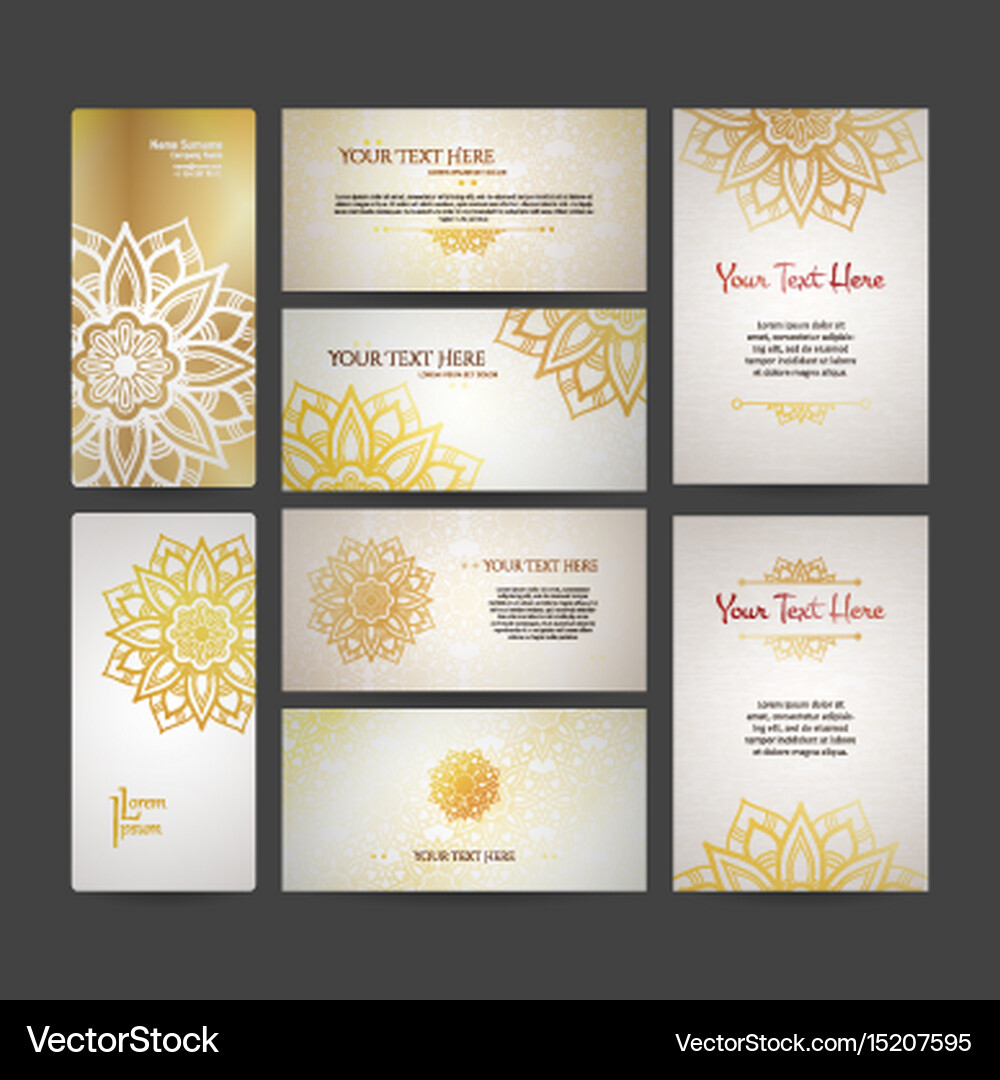 Set design templates business card Royalty Free Vector Image