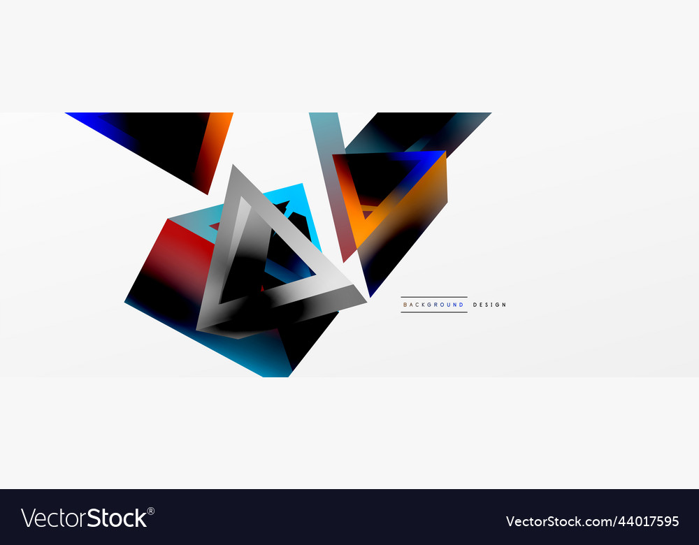 Triangle abstract background 3d basic Royalty Free Vector