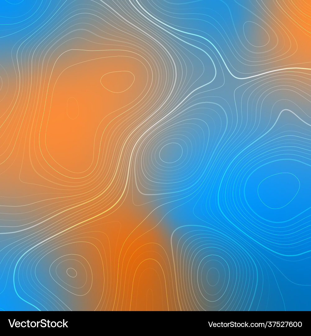 Abstract topography design background with heat Vector Image