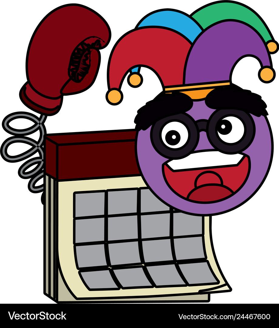 April fools day cartoon Royalty Free Vector Image