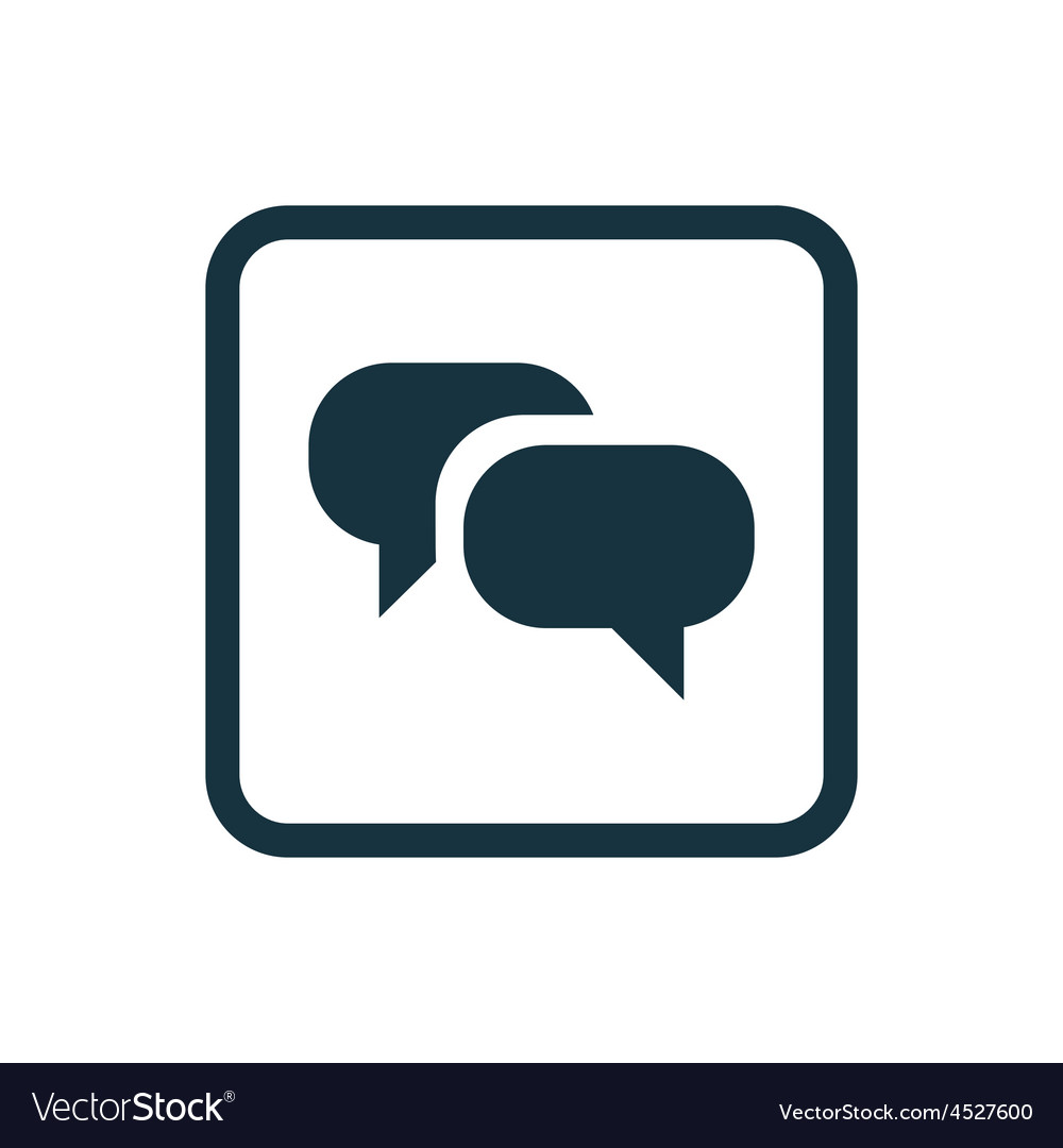 Conversation icon rounded squares button Vector Image