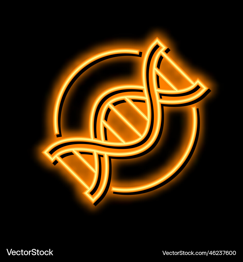 Dna research neon glow icon Royalty Free Vector Image