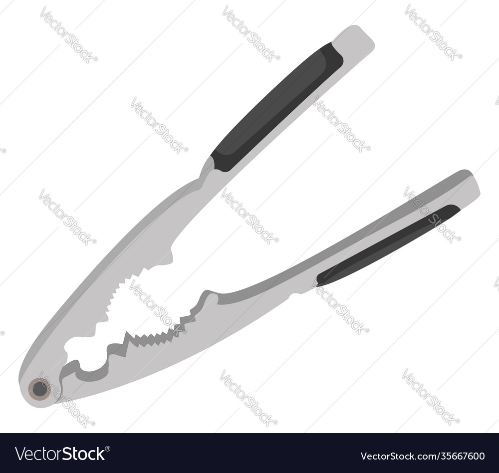 Hand nutcracker on white background Royalty Free Vector