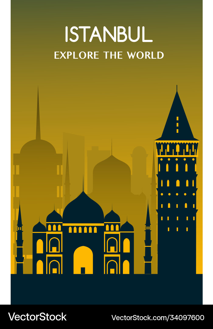 Istanbul city turkey Royalty Free Vector Image