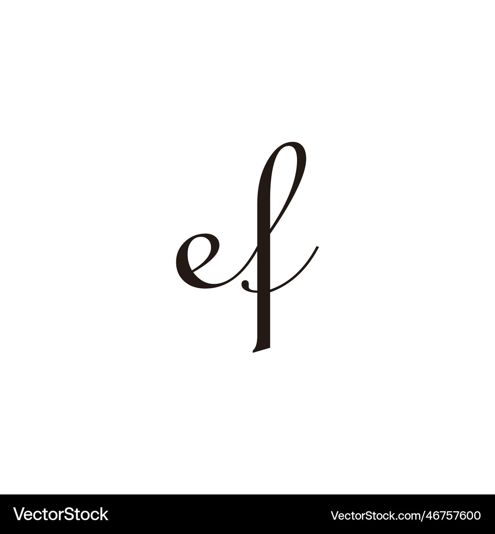 Letter ef connect geometric symbol simple logo Vector Image