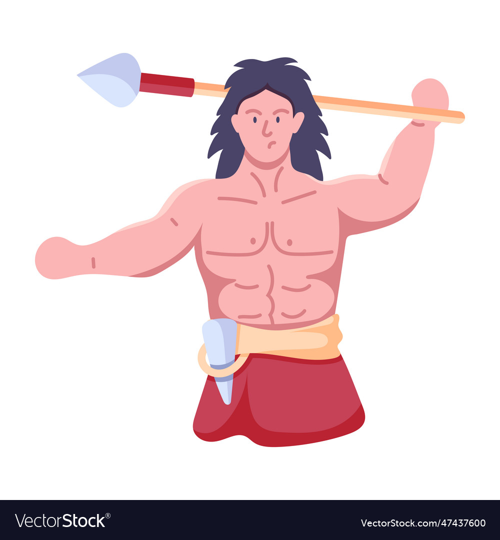 Primitive hunter Royalty Free Vector Image - VectorStock