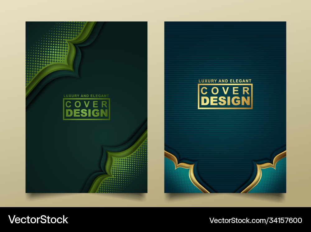 Set cover design template with luxury and elegant Vector Image