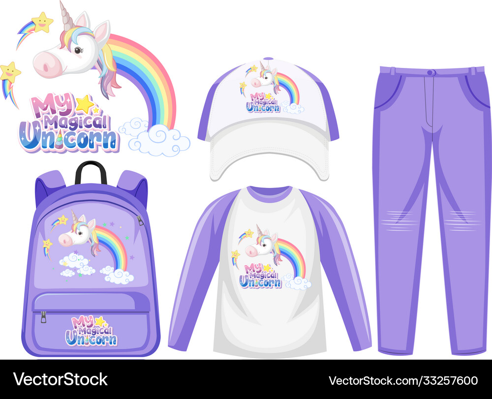 Set girl outfits Royalty Free Vector Image - VectorStock