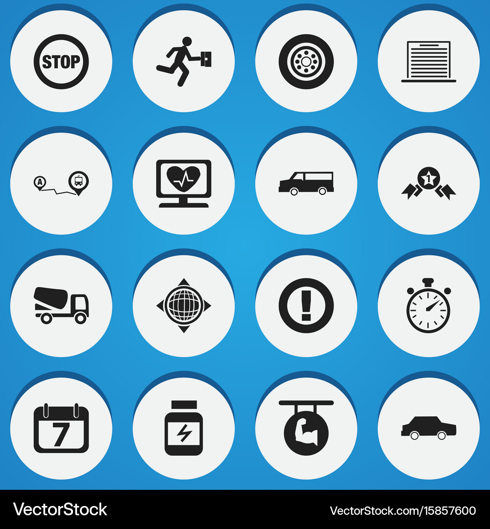 Set of 16 editable complicated icons includes Vector Image