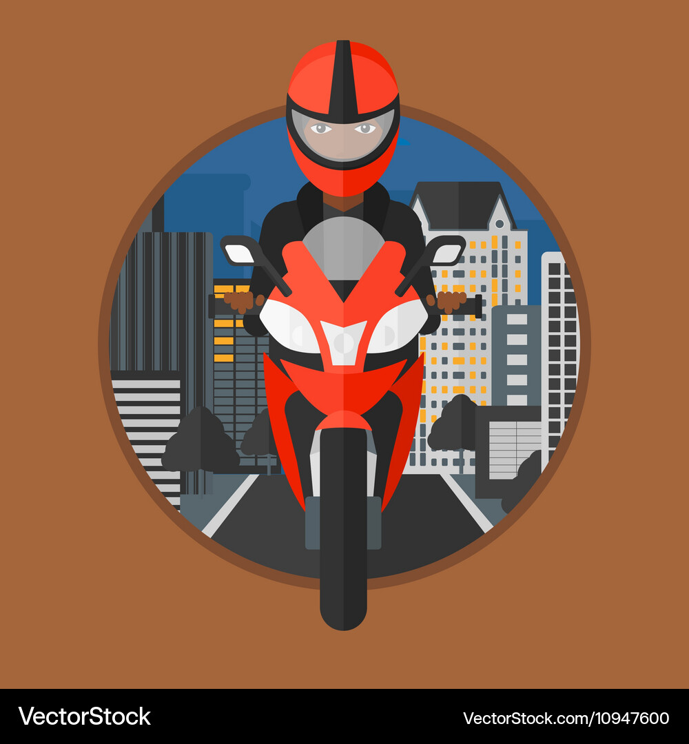 Woman riding motorcycle Royalty Free Vector Image