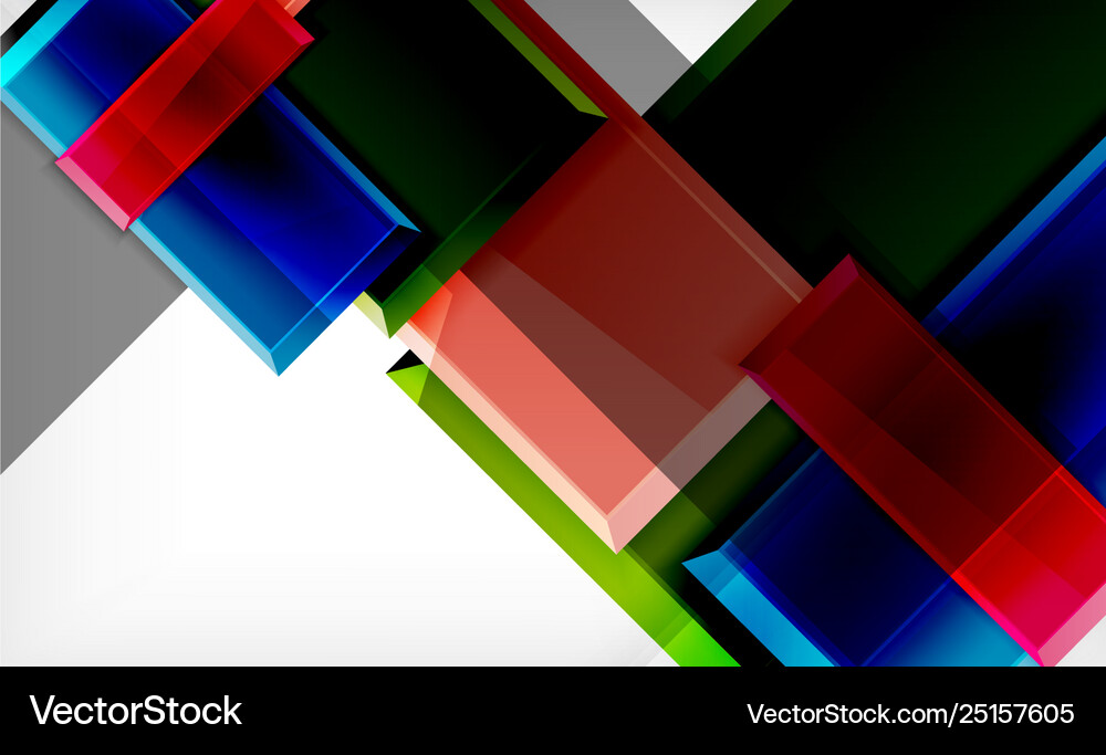 Bright colorful square shape blocks geometrical Vector Image