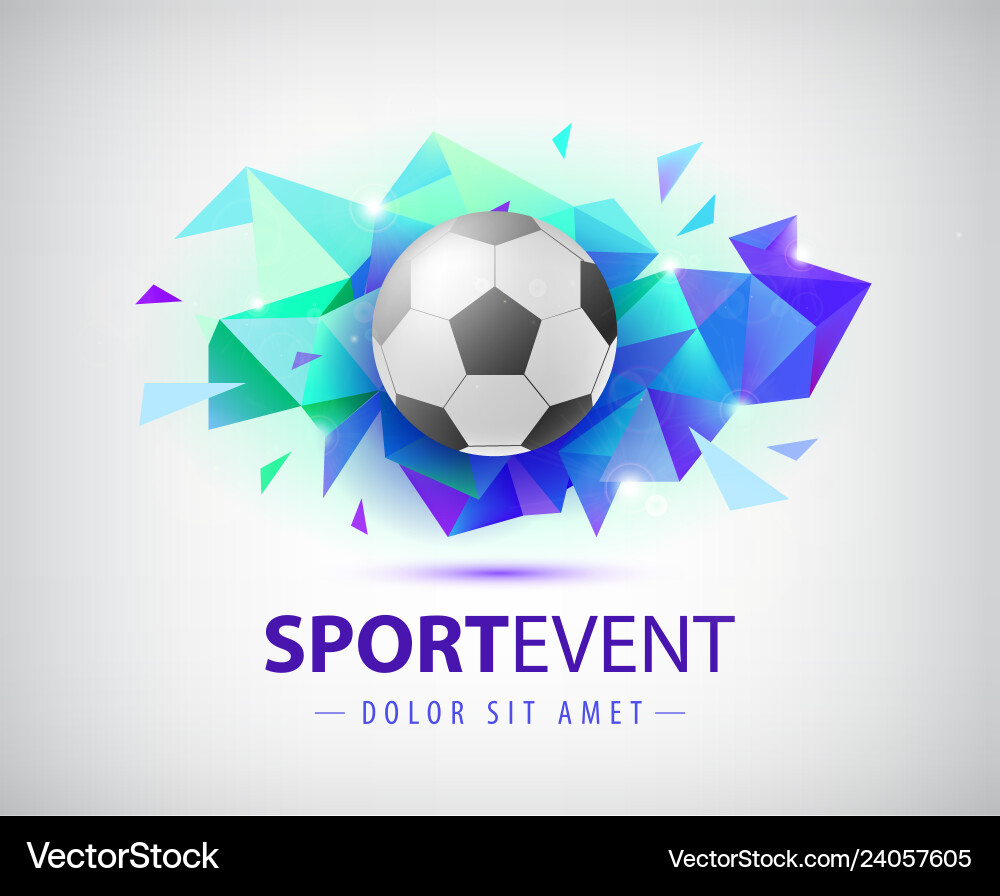 Football abstract design template Royalty Free Vector Image