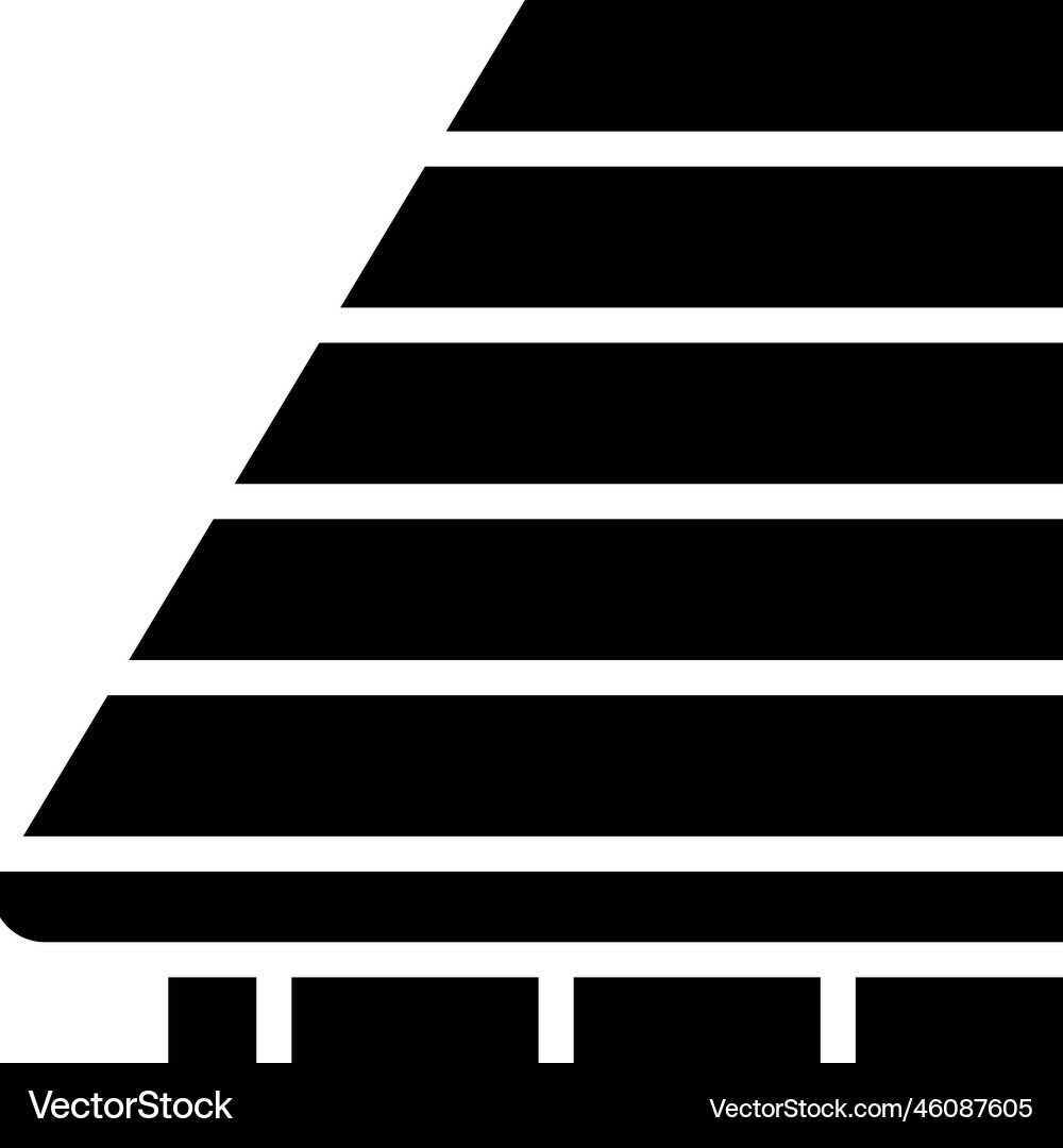 Roof building structure glyph icon Royalty Free Vector Image