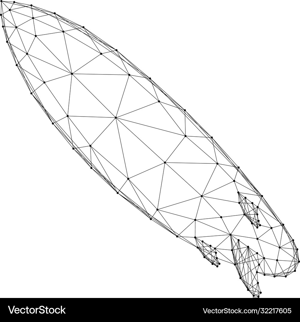 Surfboard or a symbol silver surfers generation Vector Image