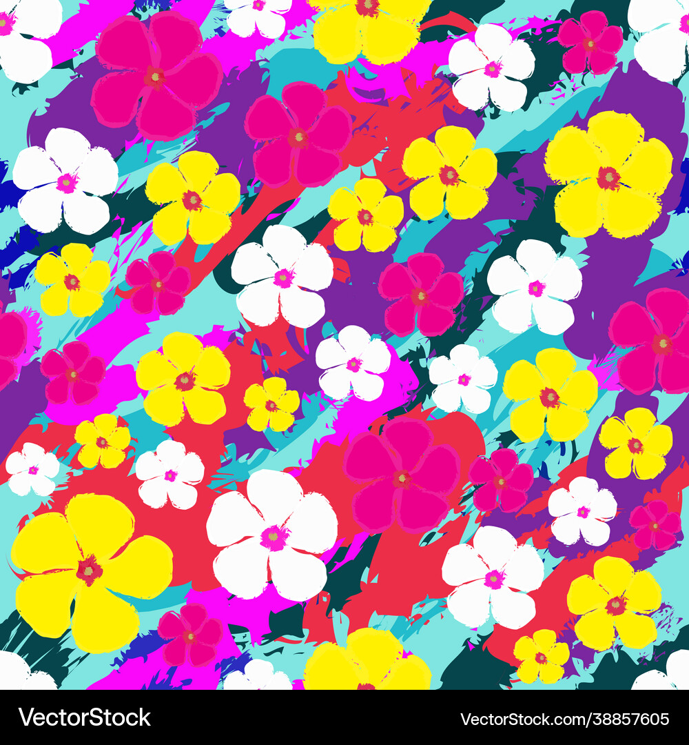 Vinca flower abstract new Royalty Free Vector Image