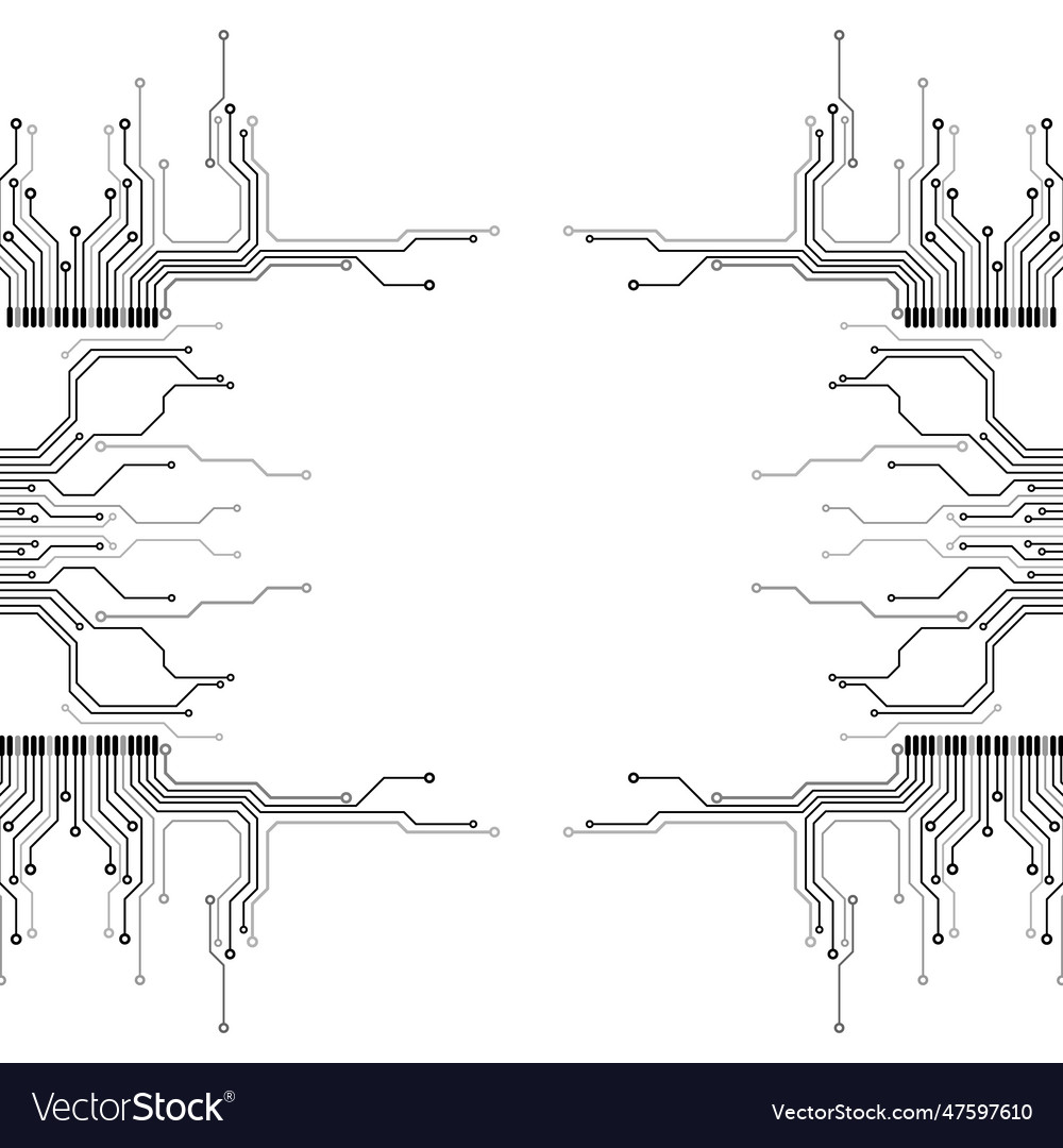 Circuit board technology information pattern Vector Image