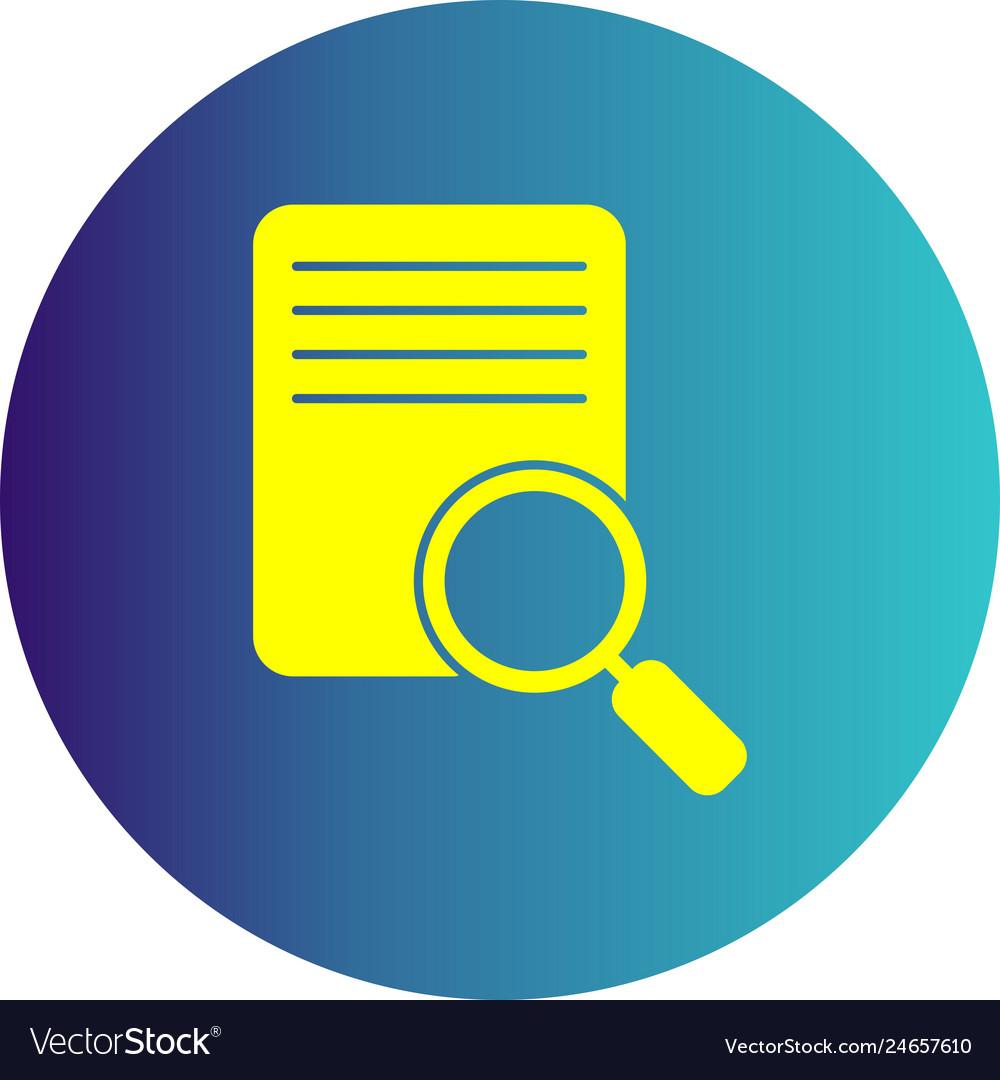 Document search icon Royalty Free Vector Image