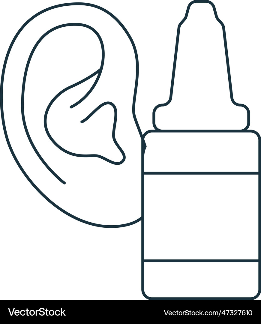 Ear drops icon monochrome simple sign from Vector Image