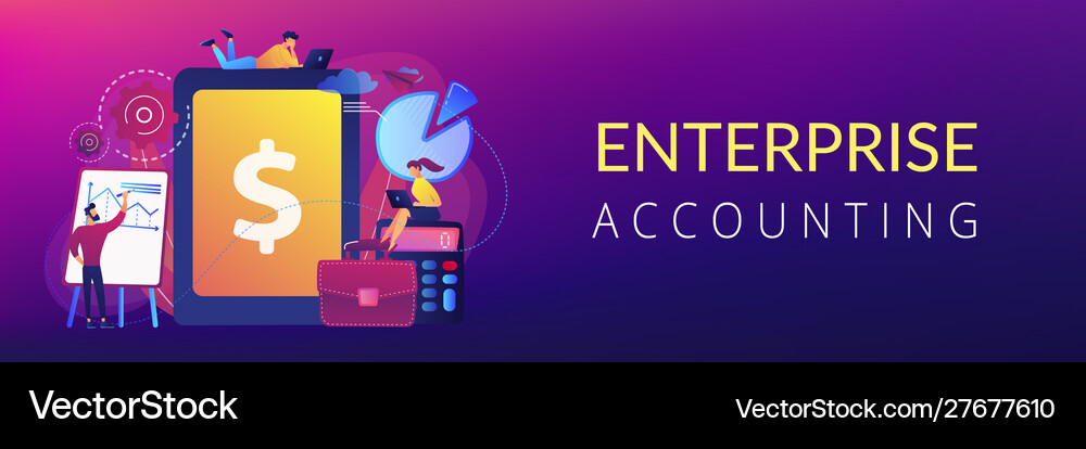 Enterprise Accounting & Finance Banner Vector Image