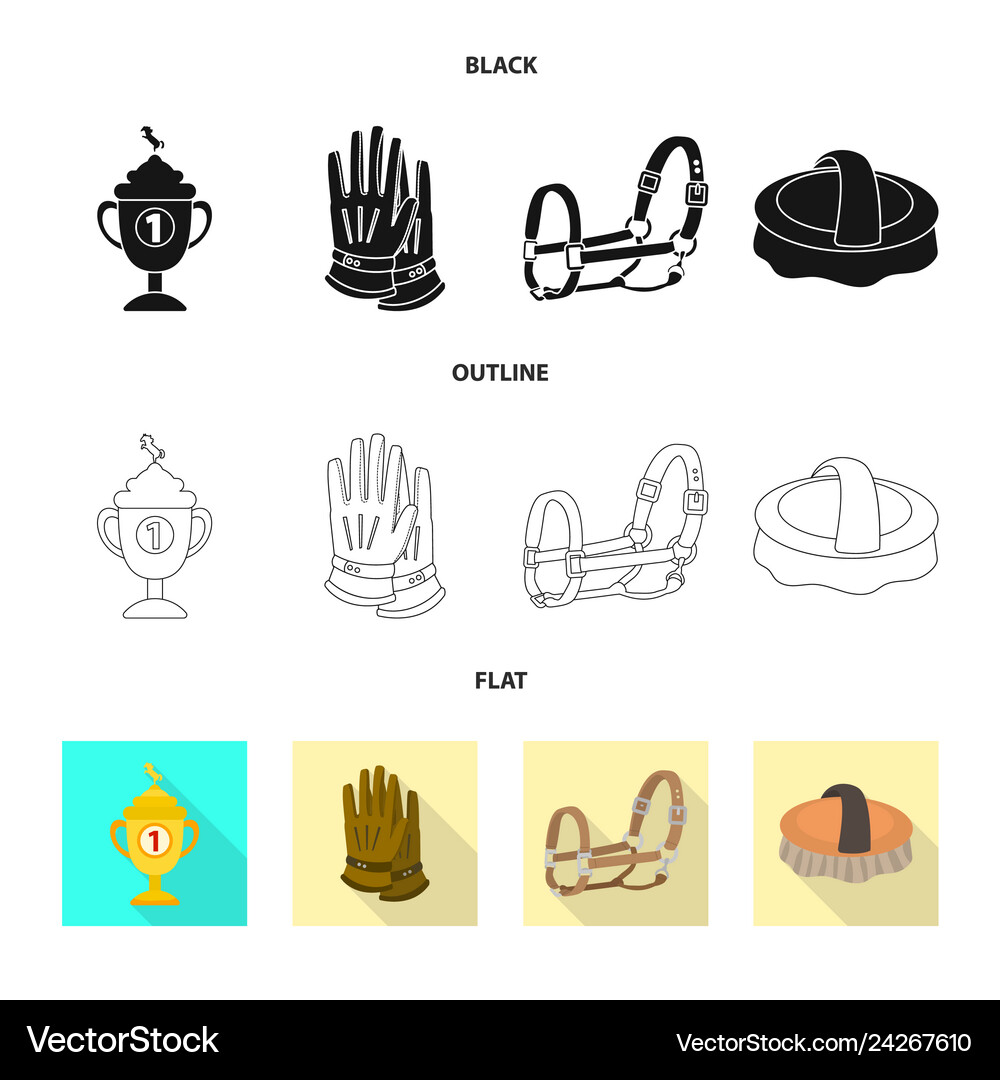 Equipment and riding symbol Royalty Free Vector Image