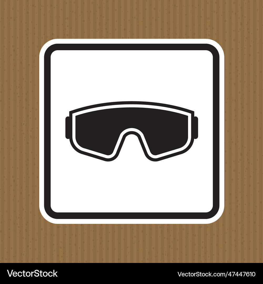 Eye protection required sign on white background Vector Image