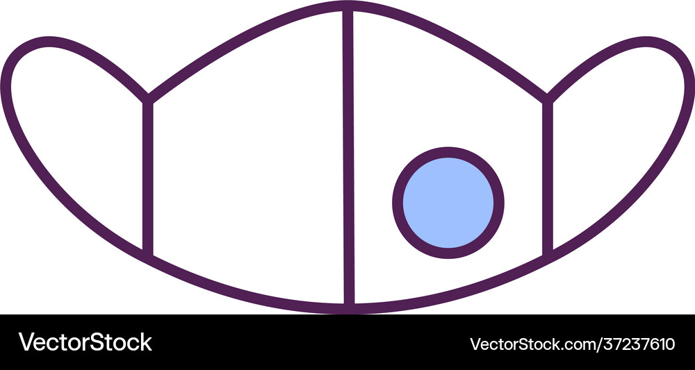 Face mask rgb color icon Royalty Free Vector Image