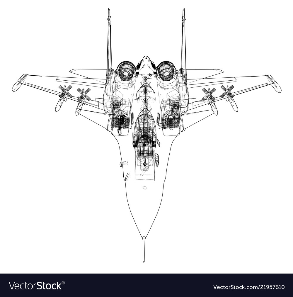 Fighter plane concept Royalty Free Vector Image